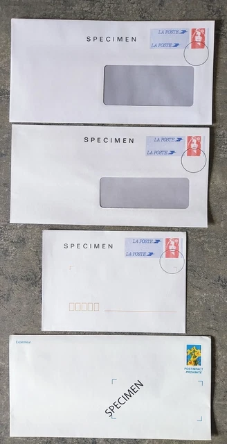 4 ENVELOPPES PRET A Poster "Specimen" Différentes EUR 1,90 - PicClick FR