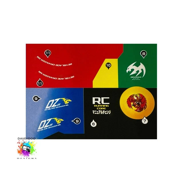 BEYBLADE VINYL STICKER Sheets Pre-Cut Dranzer MS Decals £6.99 - PicClick UK