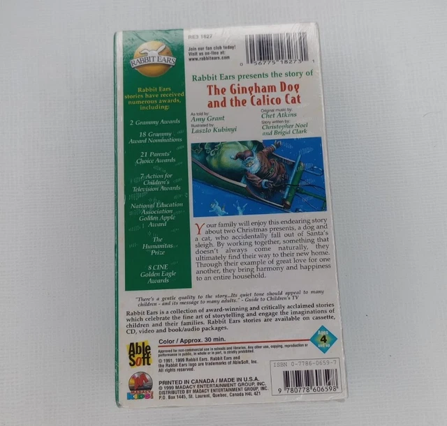 THE GINGHAM DOG & The Calico Cat VHS Rabbit Ears Video Storybook 1999 ...