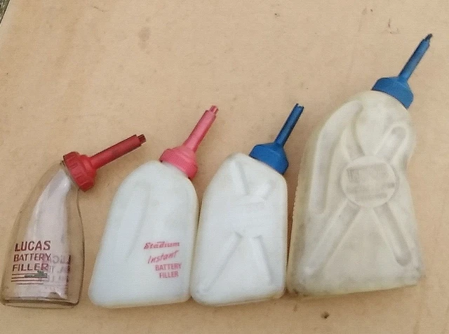VINTAGE BATTERY TOP Up Bottles £12.09 - PicClick UK