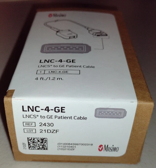 MASIMO LNC-4-GE LNCS to GE Patient Cable 4ft $78.77 - PicClick CA
