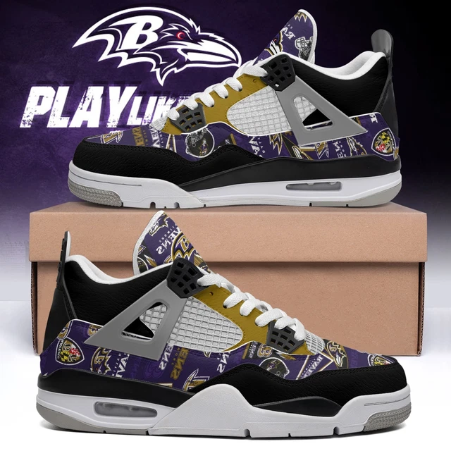 CUSTOM SNEAKERS RAVENSS Football Baltimore Team Men Women Shoes £88.22 ...