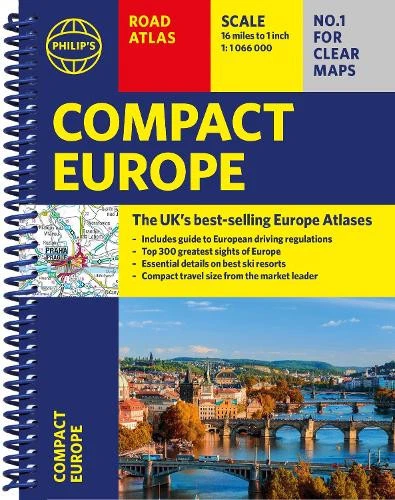PHILIP'S MAPS PHILIP'S Compact Atlas Europe (Encuadernación de anillas ...