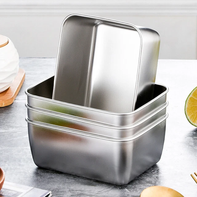 1 LAYER STAINLESS Steel Container Bento Food Picnic Lunch Box Case ...