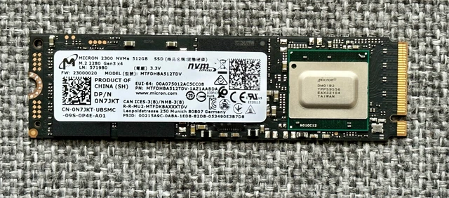 MICRON 2300 512GB NVMe SSD M.2 Gen3 x 4 Model MTFDHBA512TDV EUR 38,37 ...