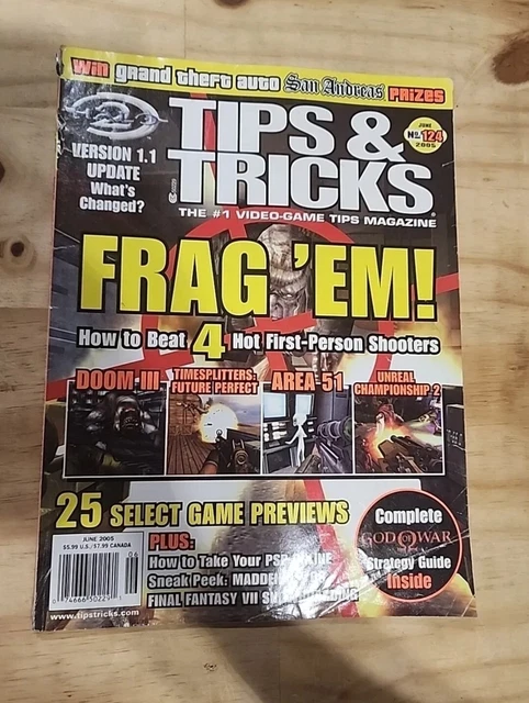 TIPS & TRICKS Video Game Magazine #124 June 2004 Doom Halo Area 51 £7. ...