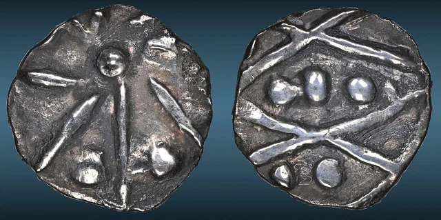 FRANCE MEROVINGIAN 670-750 AD Denier, XF, Early Medieval Frank Dynasty ...