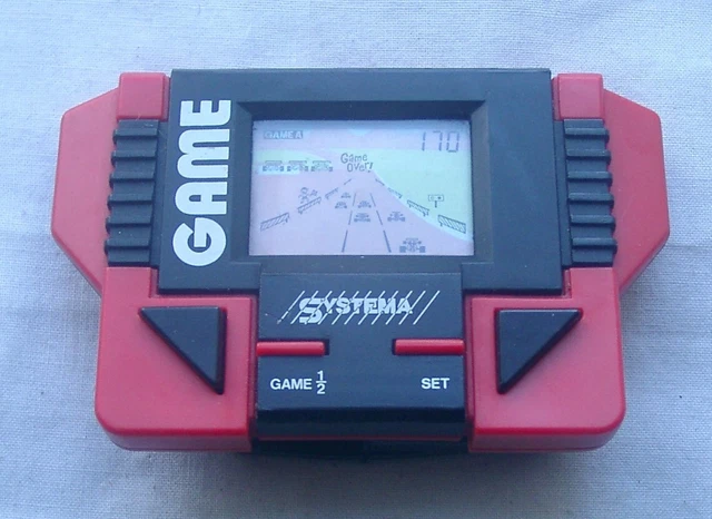 SYSTEMA F1 CAR RACING - Vintage 1980's LCD Handheld Game FULLY WORKING ...