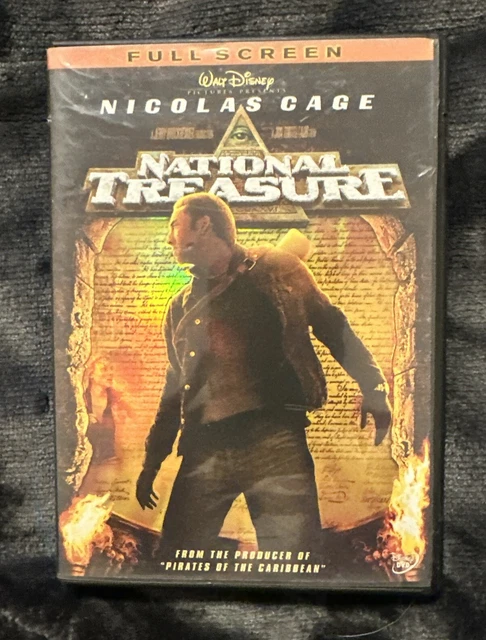 NATIONAL TREASURE DVD Movie Nicolas Cage Full Screen with Original Log ...