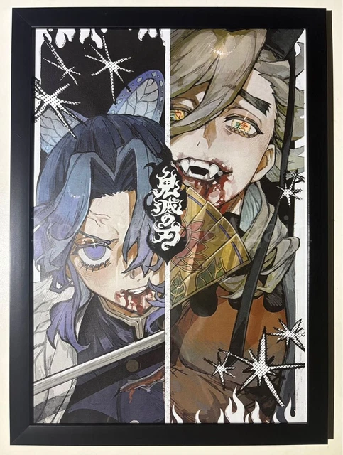 DEMON SLAYER INFINITY Castle Doma & Shinobu Kocho A4 Poster w/Black ...