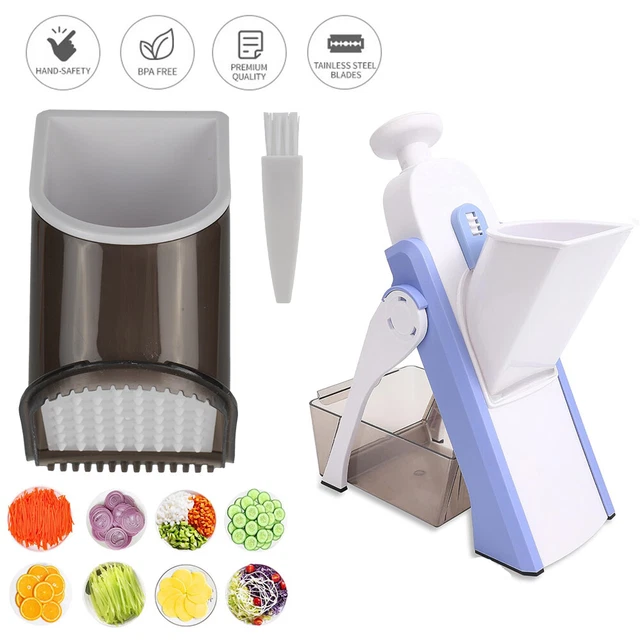 SAFE MANDOLINE VEGETABLE Slicer Adjustable Food Chopper Mandolin ...