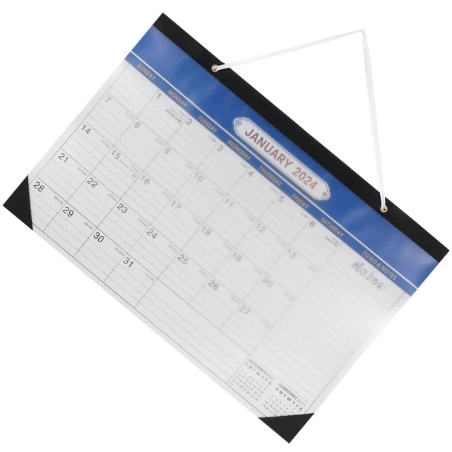 CALENDRIER MURAL CALENDRIER suspendu de bureau calendrier anglais pour ...
