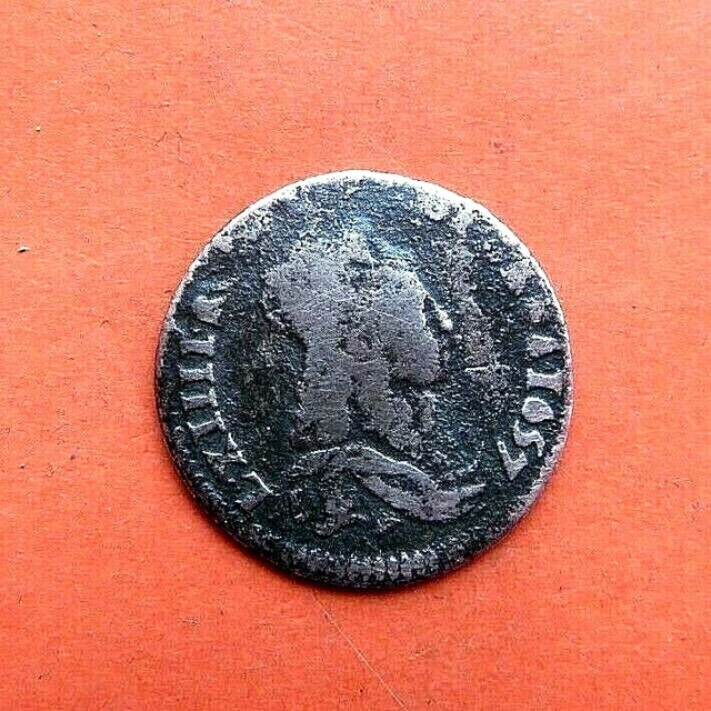 RARE PIÈCE de LIARD DE FRANCE de LOUIS XIIII 1657 R " Nimes " EUR 49,50 ...