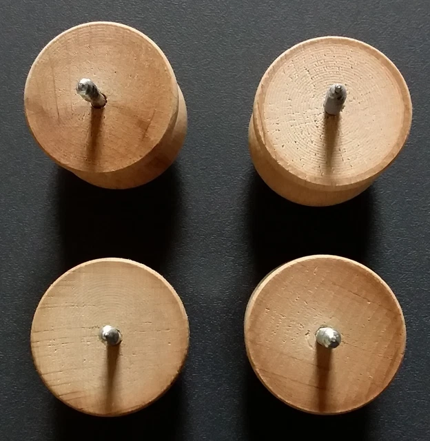 QUALITY BEECH WOODEN Door Knobs / Handles X 4 for DRAWERS CABINET ...
