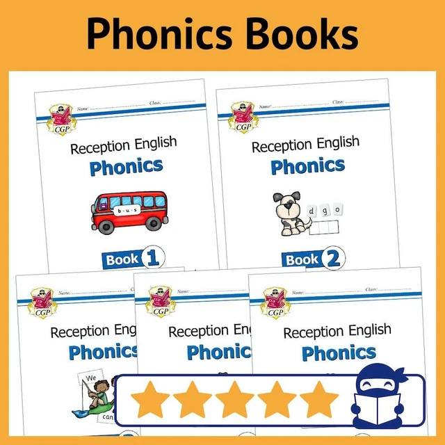 RECEPTION WORKBOOKS BUNDLE for 2024 - Phonics Books Ages 4-5 - CGP NEW ...