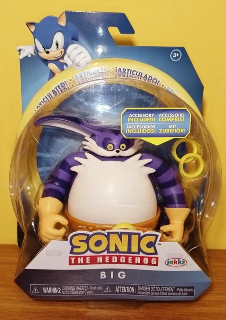 SONIC THE HEDGEHOG BIG + Rings Articulated Figure 4” BRAND NEW £15.95 ...