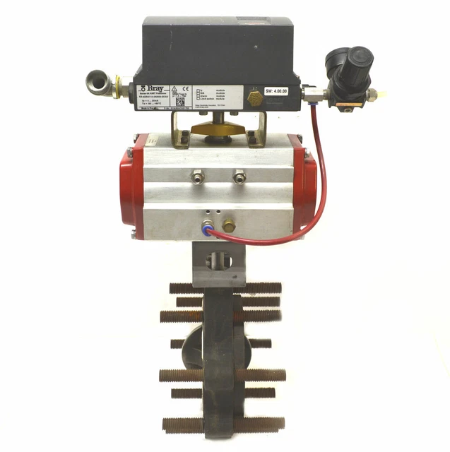 BRAY 6A ELECTRO-PNEUMATIC Positioner Actuator & Valve 4-20mA-Feedback ...