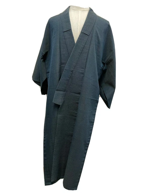 JAPANESE VINTAGE KIMONO Men Haori, Jacket/Robe/Gown from Japan gray EUR ...