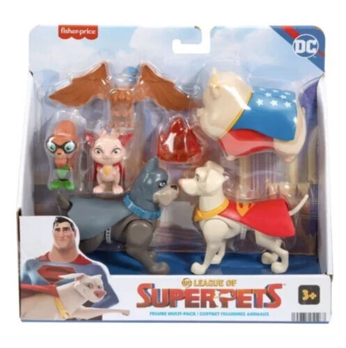 FISHER PRICE DC League of Super Pets 6 Toy Figure Multi-Pack Play Set £ ...
