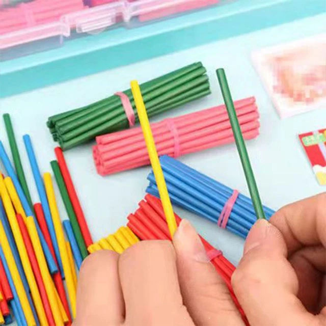 EARLY LEARNING KIDS Mathematics Toy Counting Wood Sticks Montessori ...