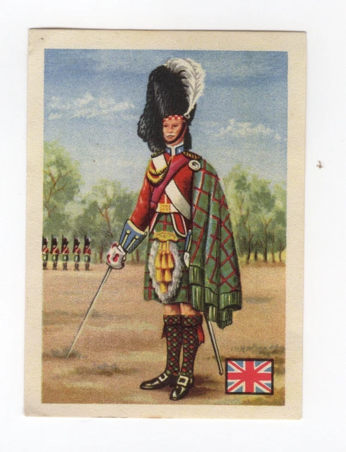 BELGIAN CHOCOLATES CARD 1950s. Military #78. Scots Guard in busby ...