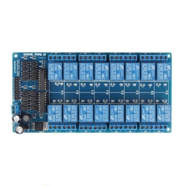 16 CHANNEL RELAY Module Interface Board for Arduino With Optocoupler DC ...