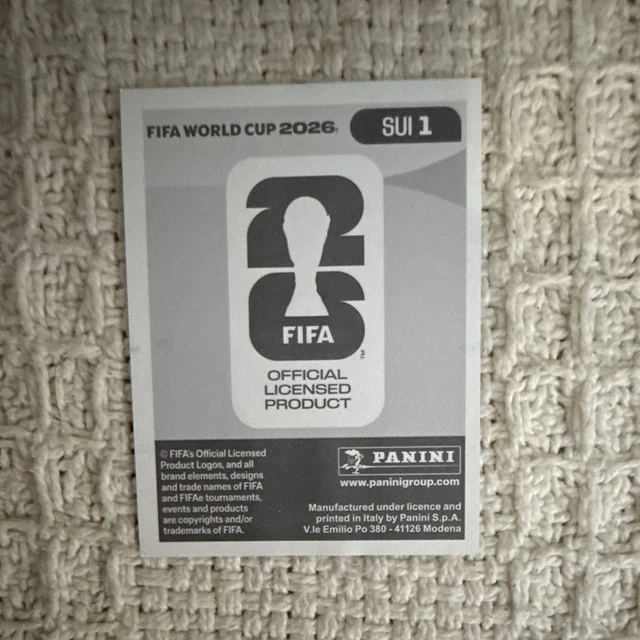 PANINI FIFA WORLD Cup 2026 Switzerland SUI 1 ASF-SFV Logo Hologram ...