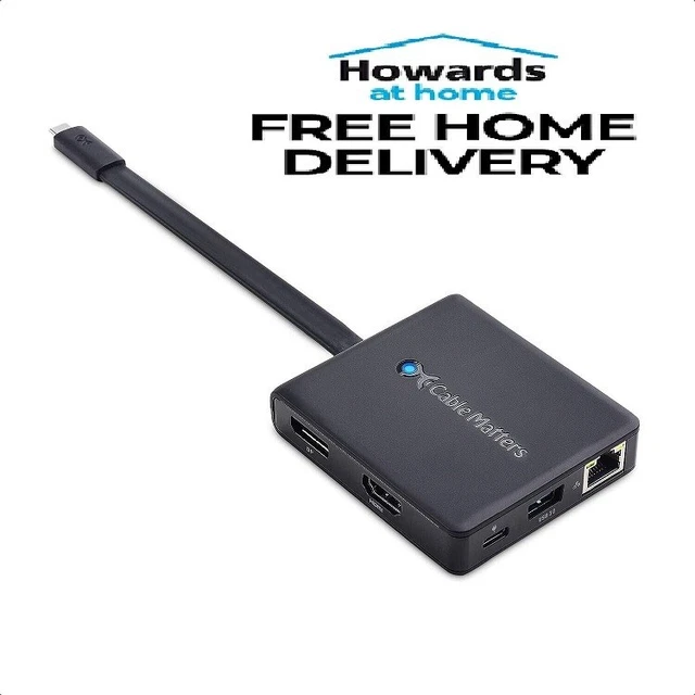 CABLE MATTERS 7-IN-1 Triple Display USB C Hub HDMI, DisplayPort, VGA ...