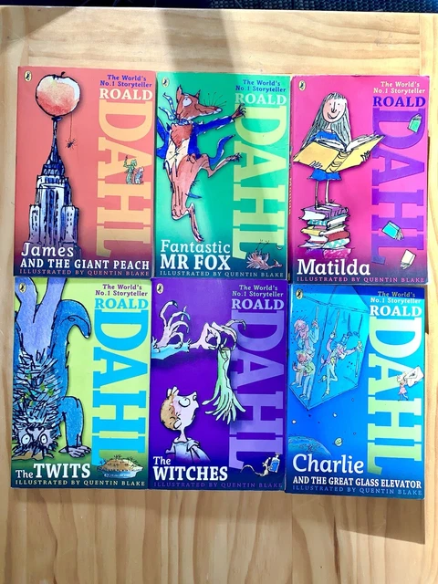 ROALD DAHL 6 Books Bulk Lot Various Matilda James Charlie Witches Fox ...