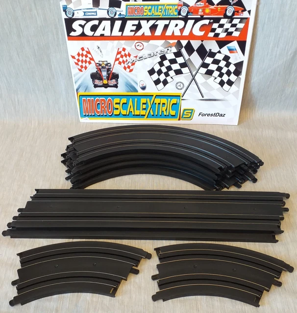MICRO SCALEXTRIC TRACK Expansion Bundle Curves x6 Straights x2 1:64 ...