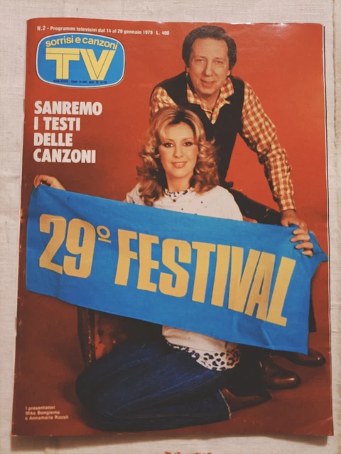 Tv Sorrisi E Canzoni N 2 1979 Mike Bongiorno 29° Festival Di Sanremo