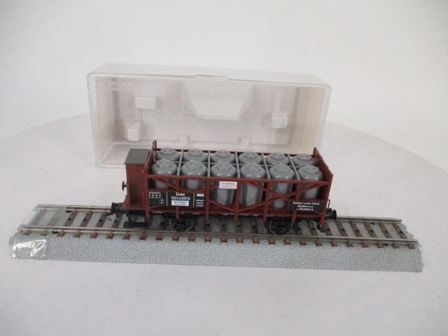 FLEISCHMANN SPUR H0 5856 K Güterwagen Säuretopfwagen Gelatine- & Leim-Fabrik OVP EUR 22,90 ...