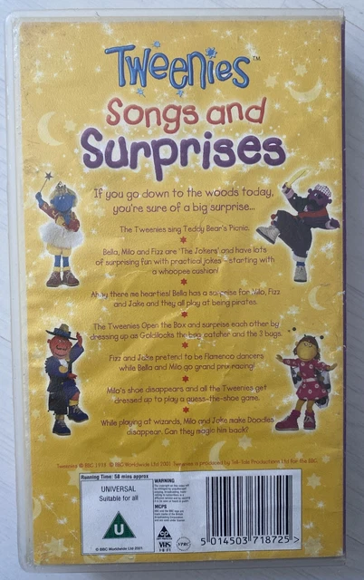 TWEENIES SONGS AND Surprises - Bbc Vhs Video - Childrens / Kids ...