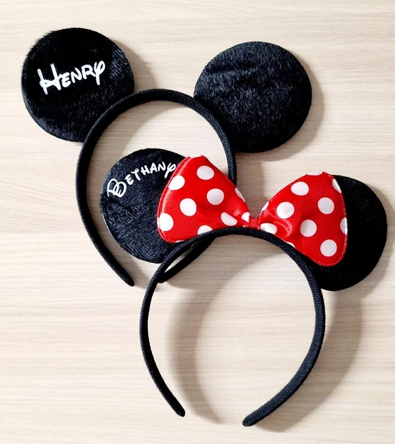 PERSONALISED ONE SIZE - Disney Reveal Mickey Minnie Mouse inspired Ears ...
