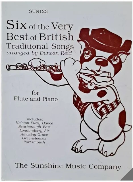 FLUTE AND PIANO!! Six of the very best of British Trad Songs Music book ...