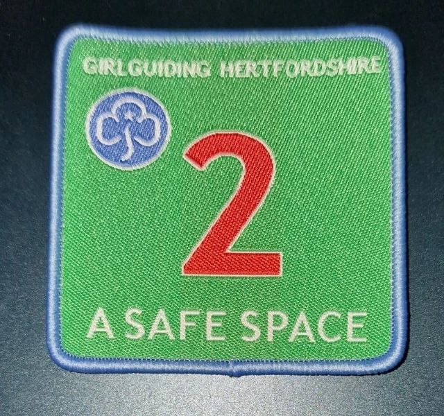 GIRL GUIDE / Girlguiding Hertfordshore Safe Space Level 2 Badge/ patch ...