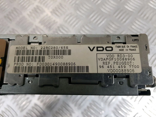 AUTORADIO CD ORIGINE VDO RD3-00 - Peugeot 206 - Berlingo - Partner EUR 60,00 - PicClick FR