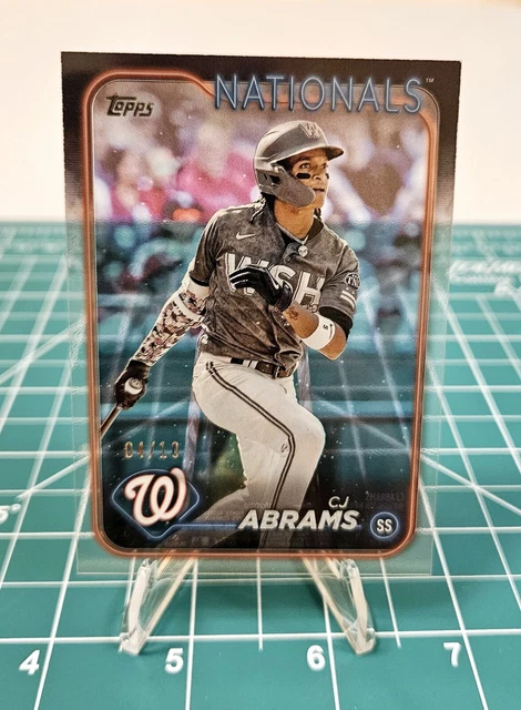 CJ ABRAMS 2024 Topps Series 1 #37 parallèle transparent /10 SSP ultra ...
