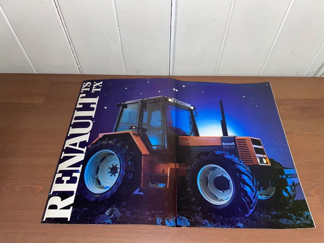 BROCHURE PROSPEKT PROSPECTUS TRACTEUR RENAULT TS-TX tractor-traktor-john deere EUR 5,99 ...