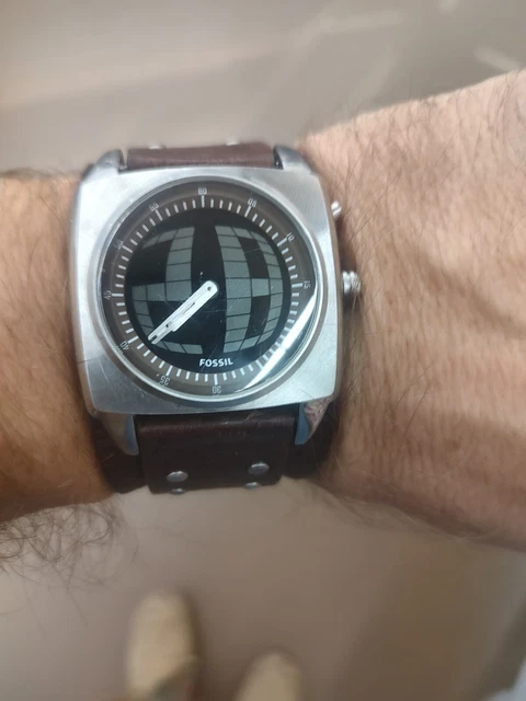 RARE! FOSSIL BIG TIC Men's DIGITAL/ANALOG BG-1014 NEW BATTERIES! Cool A$$ Watch EUR 115,36 ...