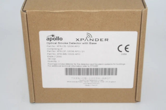 APOLLO XPANDER OPTICAL Smoke Detector and Mounting Base – XPA-CB-12034-APO-NEW £150.00 - PicClick UK