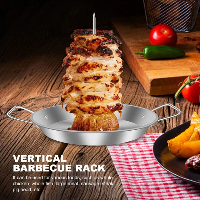 REMOVABLE BBQ RACK Replace Spikes Vertical Meat Chicken Skewer Grill ...