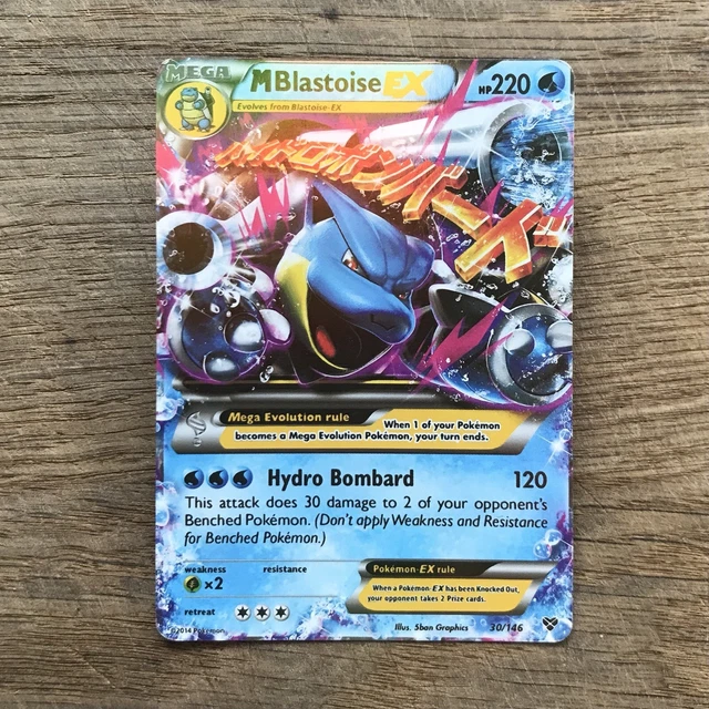 POKÉMON TCG MEGA M Blastoise EX Holo Card 30/146 Ultra Rare 2016 XY LP ...