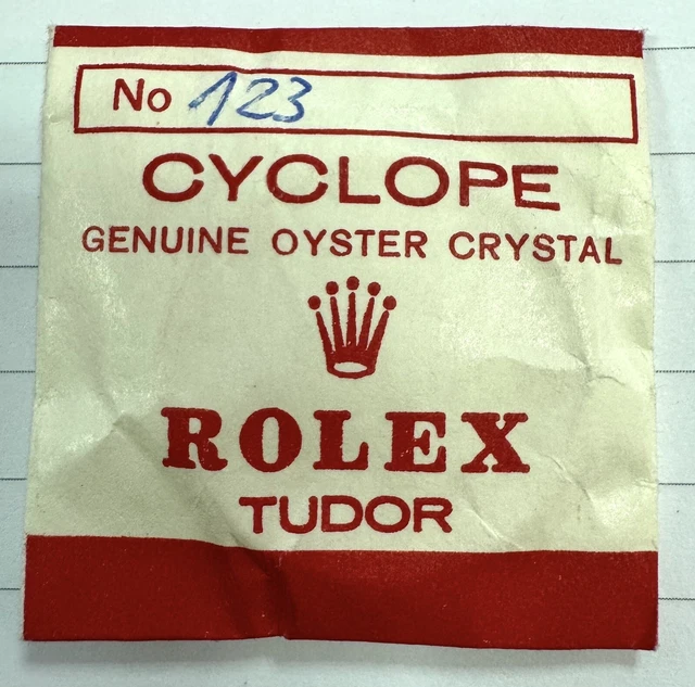 NOS ROLEX 123 Verre Cyclope Original Oyster Tudor Vintage Hesalite Plexi 25-123 EUR 105,00 ...