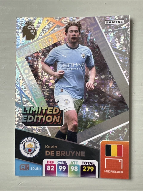 KEVIN DE BRUYNE Limited Edition Premier League 2025 Panini Adrenalyn XL ...