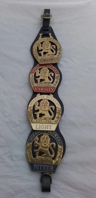 MORRELLS &THE LION& Brewery of Oxford Set of 4 Brass Pump Badge Clips ...