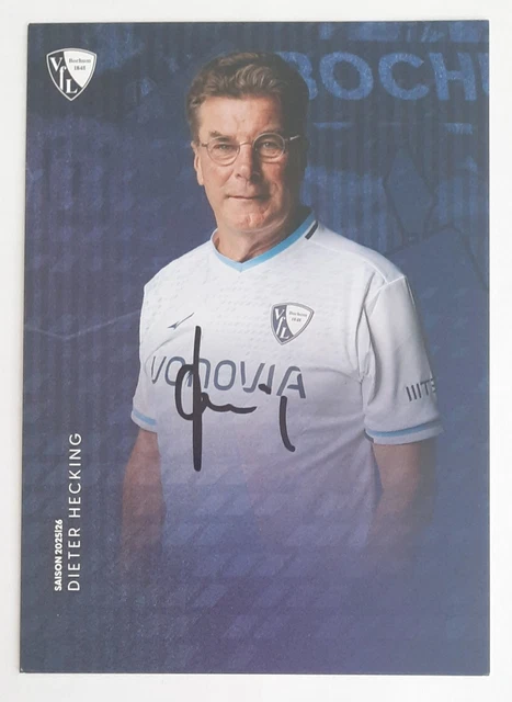 DIETER HECKING AUTOGRAMMKARTE Saison 2025/2026 VfL Bochum Abgang EUR 5 ...