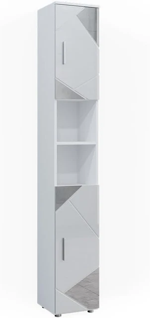 MOBILE BAGNO ALTO Irma, Bianco lucido con inserti, 30 x 192 cm EUR 149 ...