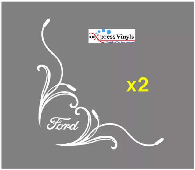 FORD STYLE VAN truck window decals x 2 . Transit van stickers connect ...