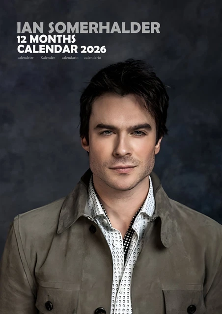 CALENDARIO IAN SOMERHALDER 2026 EUR 14,94 - PicClick IT